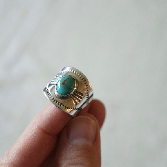 Vintage | Jewelry | Vintage Size 5 Turquoise Ring Dean Sandoval Jr ...